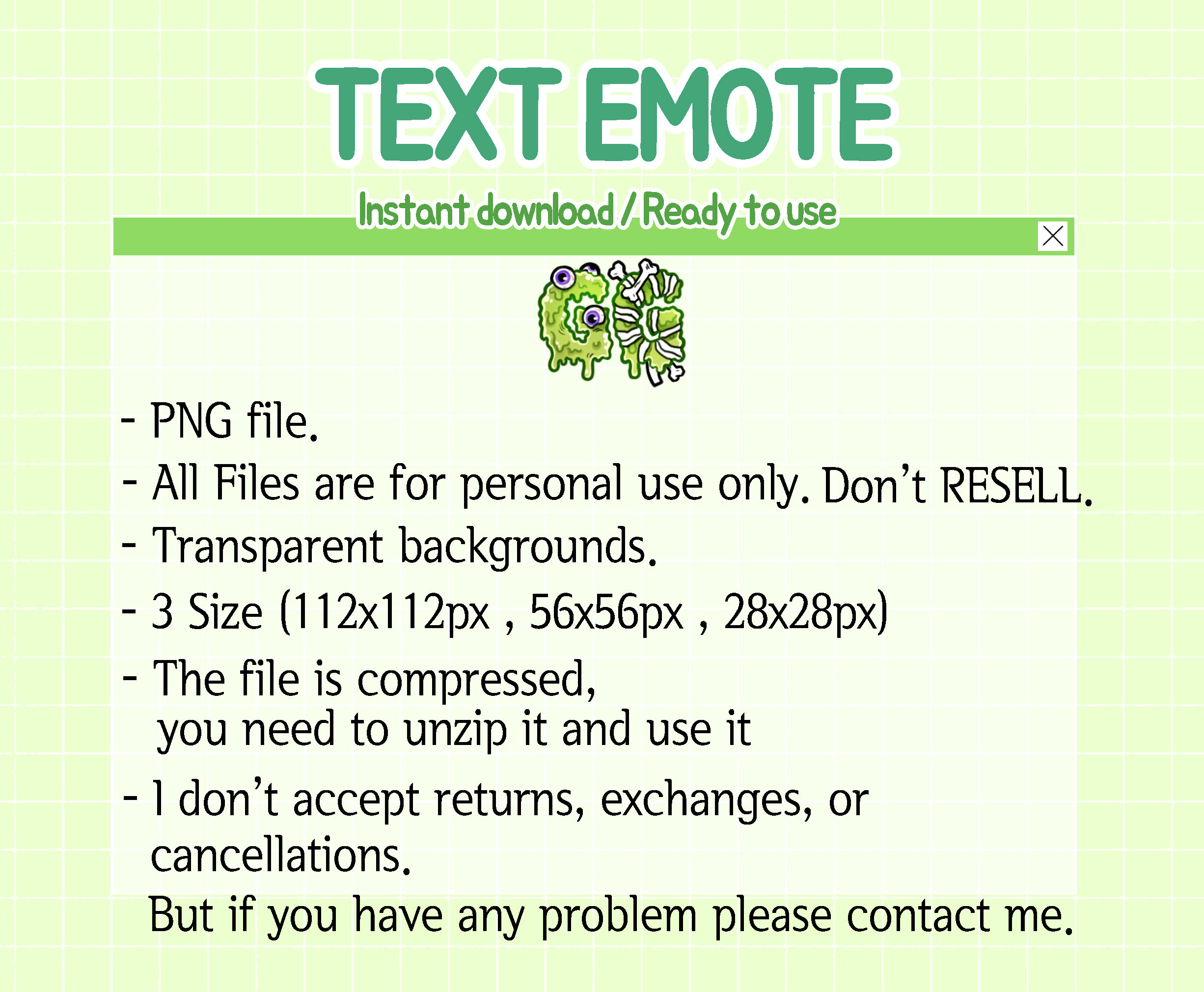 Spooky Halloween GG Text Emote (digital Download) - Etsy