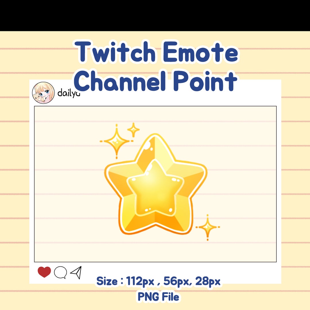 Channel Point Glitter Star Twitch Emote (digital Download) - Etsy