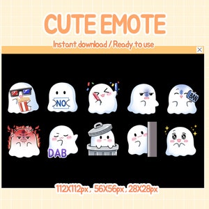 Twitch Cute Ghost Emotes, Discord Emote. - Etsy