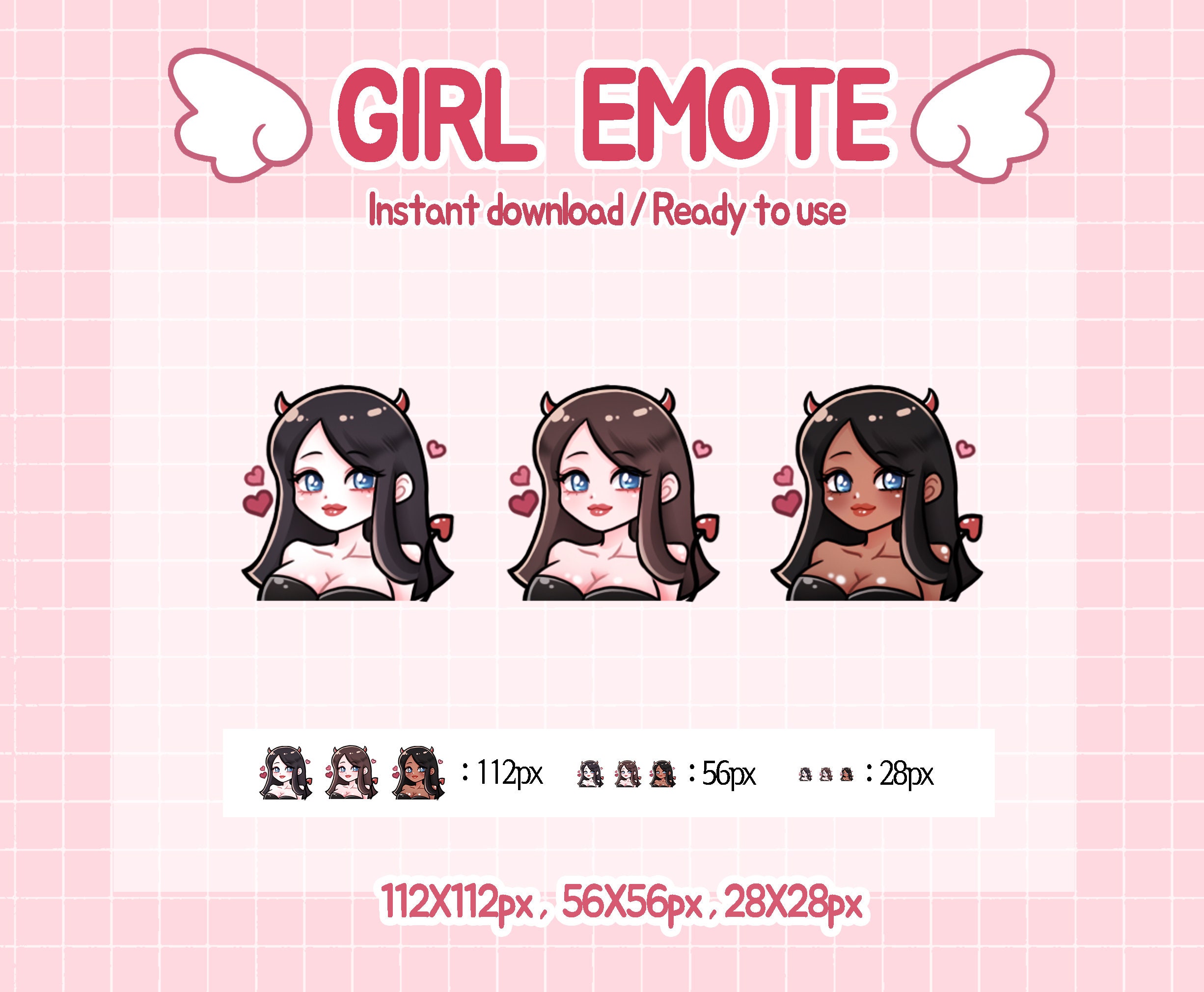 Twitch Emotes Sexy Cute Girl Emote Etsy Australia