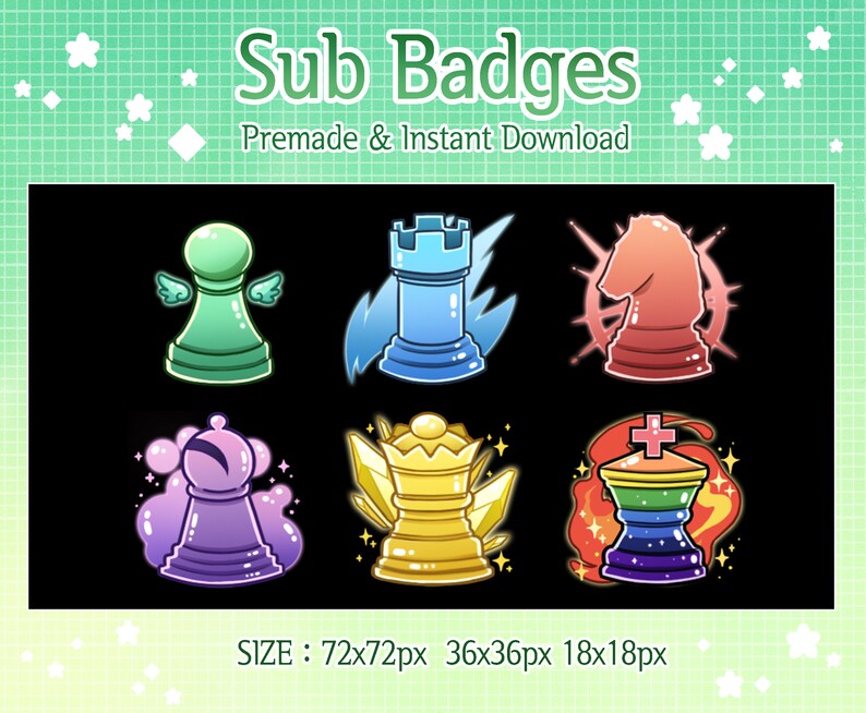 Twitch Badge Magic Chess Pieces Sub Badges (digital Download) - Etsy