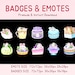 Twitch Badges and Emotes Rabbit Cake Macaroon (digital Download) - Etsy
