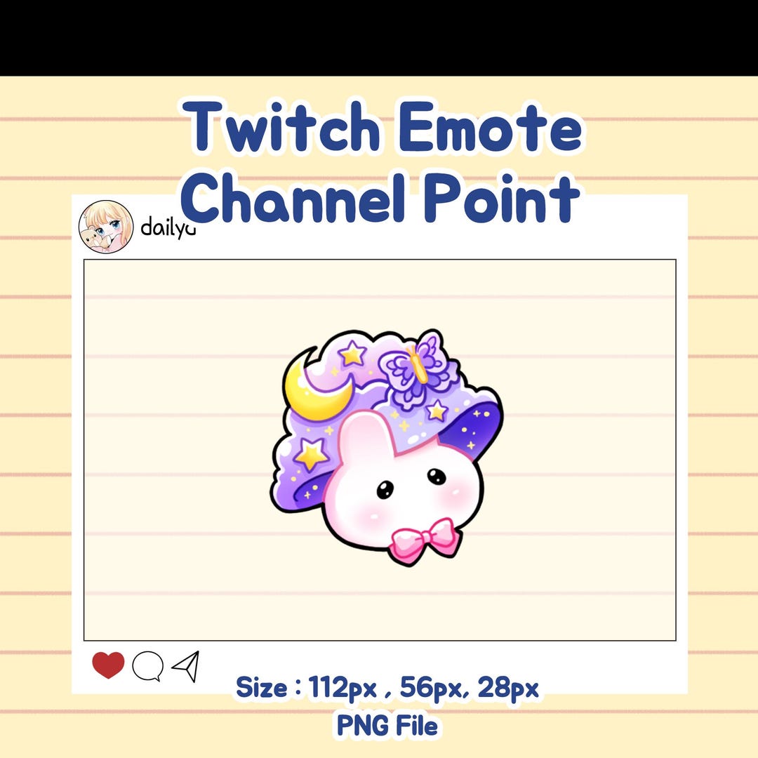 Twitch Channel Point Bunny Rabbit Emote (digital Download) - Etsy
