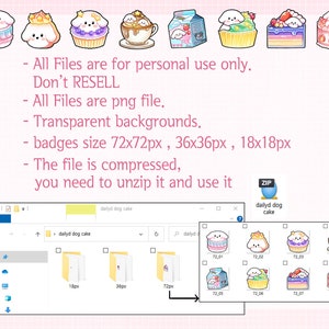 Twitch Badges, Cute Dog Sub Badge, Kawaii Cake Bit. - Etsy