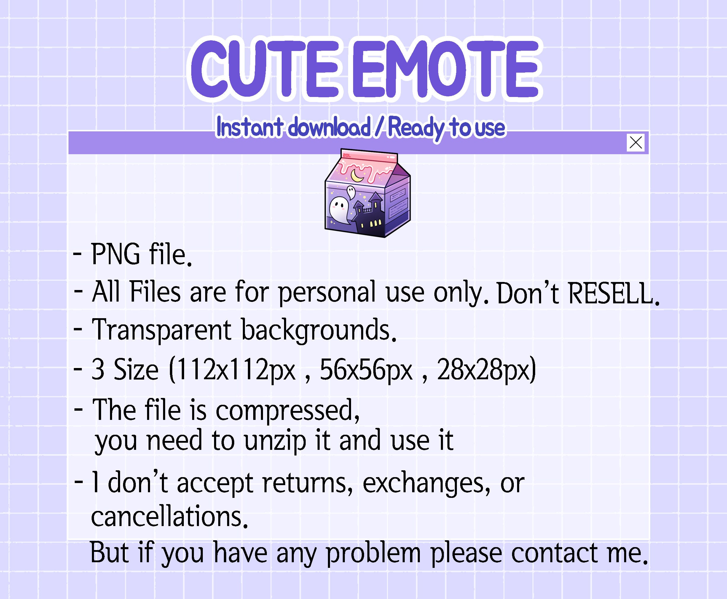 Twitch Emotes Halloween Emotes Cute Ghost Milk Box Emote. - Etsy