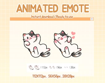 Animated Cat Head Pat Emote Streamer Emotes Twitch Animated Emote ...