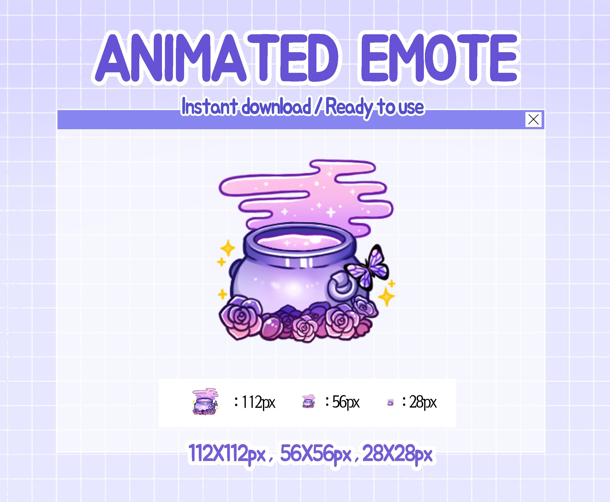 Animated Twitch Emotes Cute Magic Witch Halloween. - Etsy