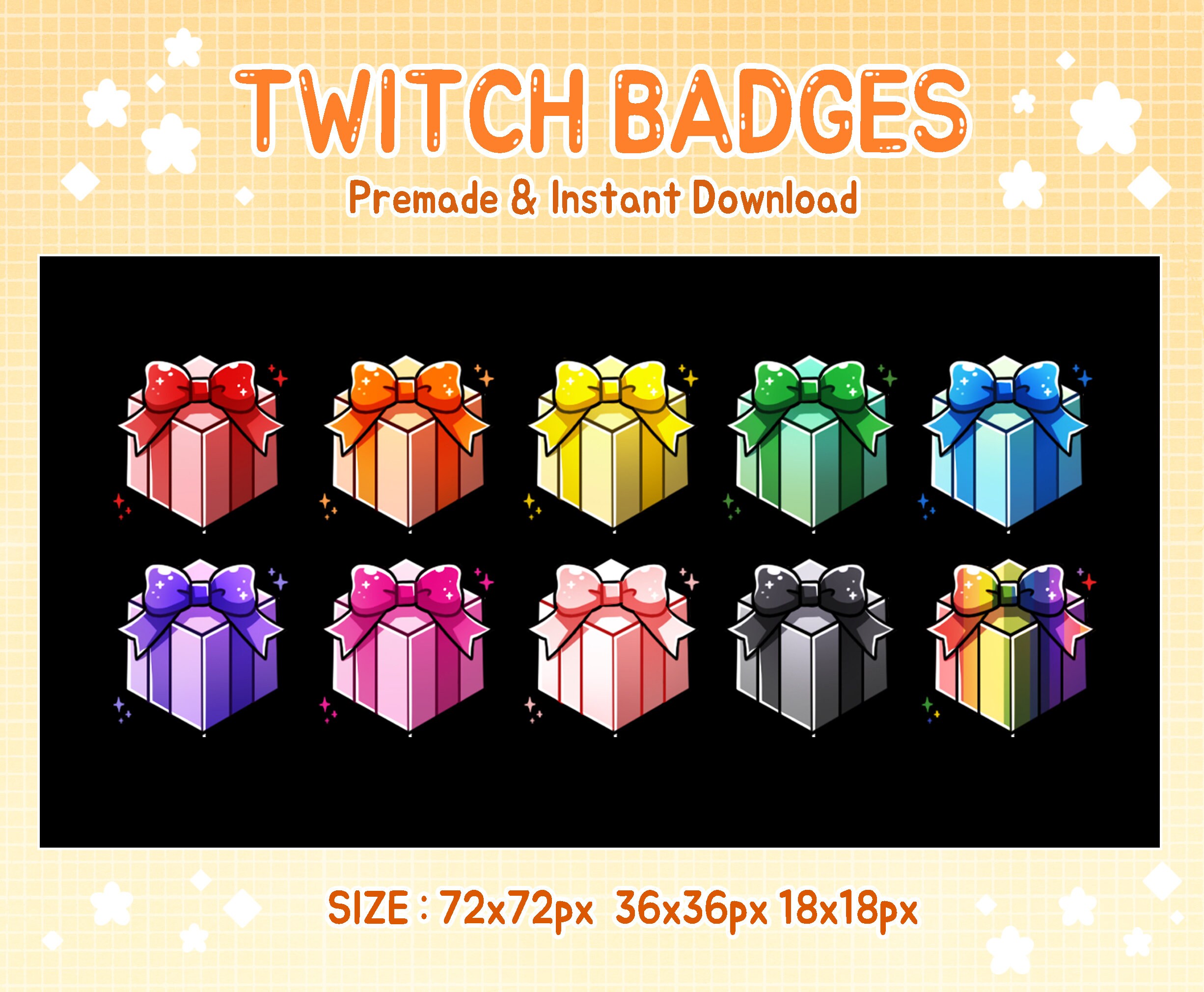 Twitch Badges Present Gift Box Sub Badge (digital Download) - Etsy