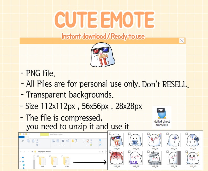 Twitch Cute Ghost Emotes, Discord Emote. - Etsy