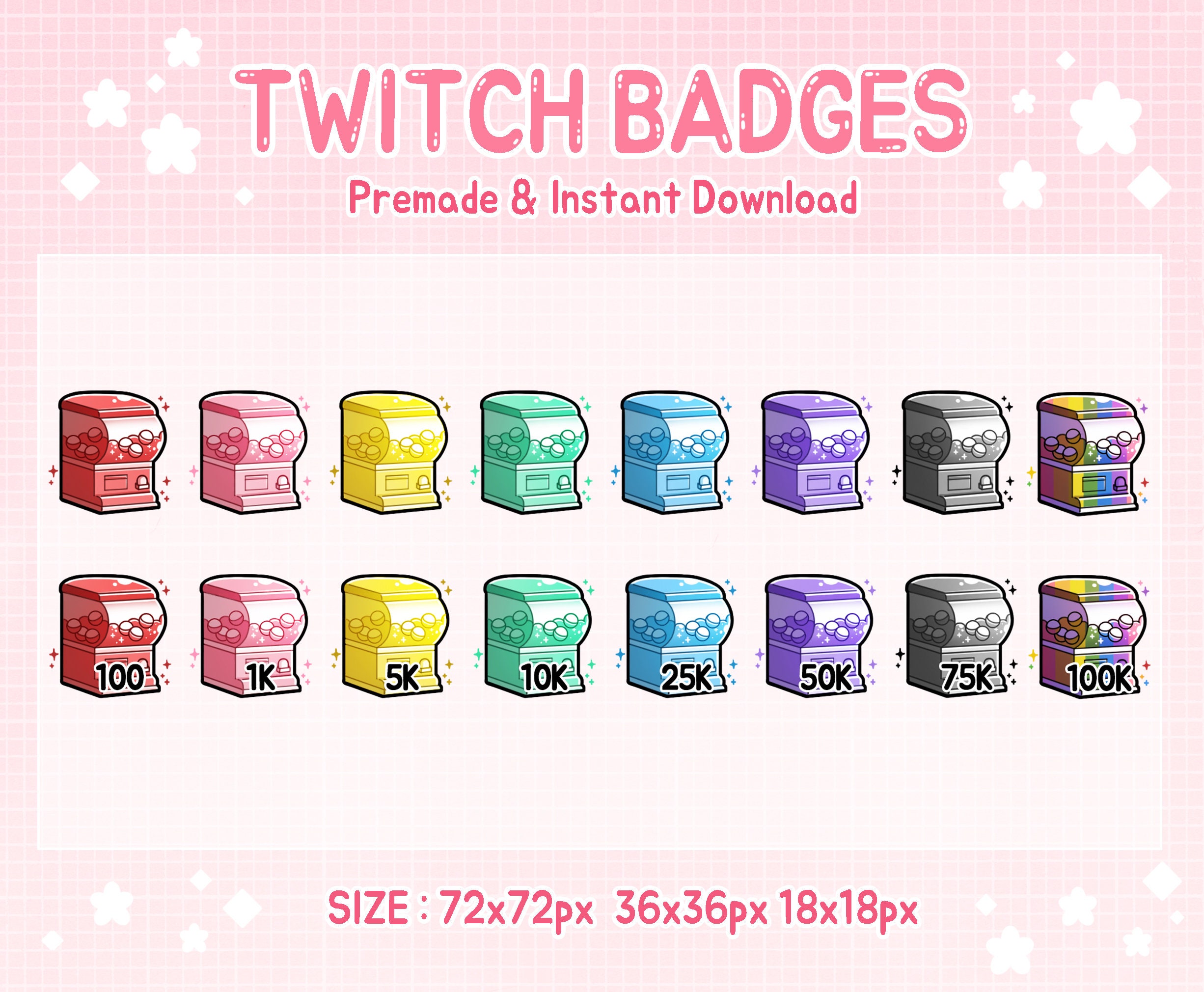 Twitch Badges / Cute Gacha Box Bit Sub Badge. - Etsy