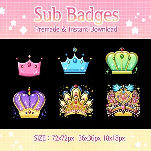 Twitch Badges Crown Sub Emotes. - Etsy