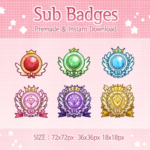 Twitch Badges Gems Symbol Emblem. - Etsy
