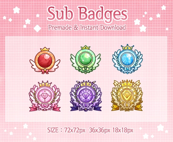 Twitch Badges Gems Symbol Emblem. - Etsy