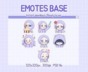 Chibi Emotes Base, Twitch Emotes, Diy Cute Emotes. - Etsy Canada