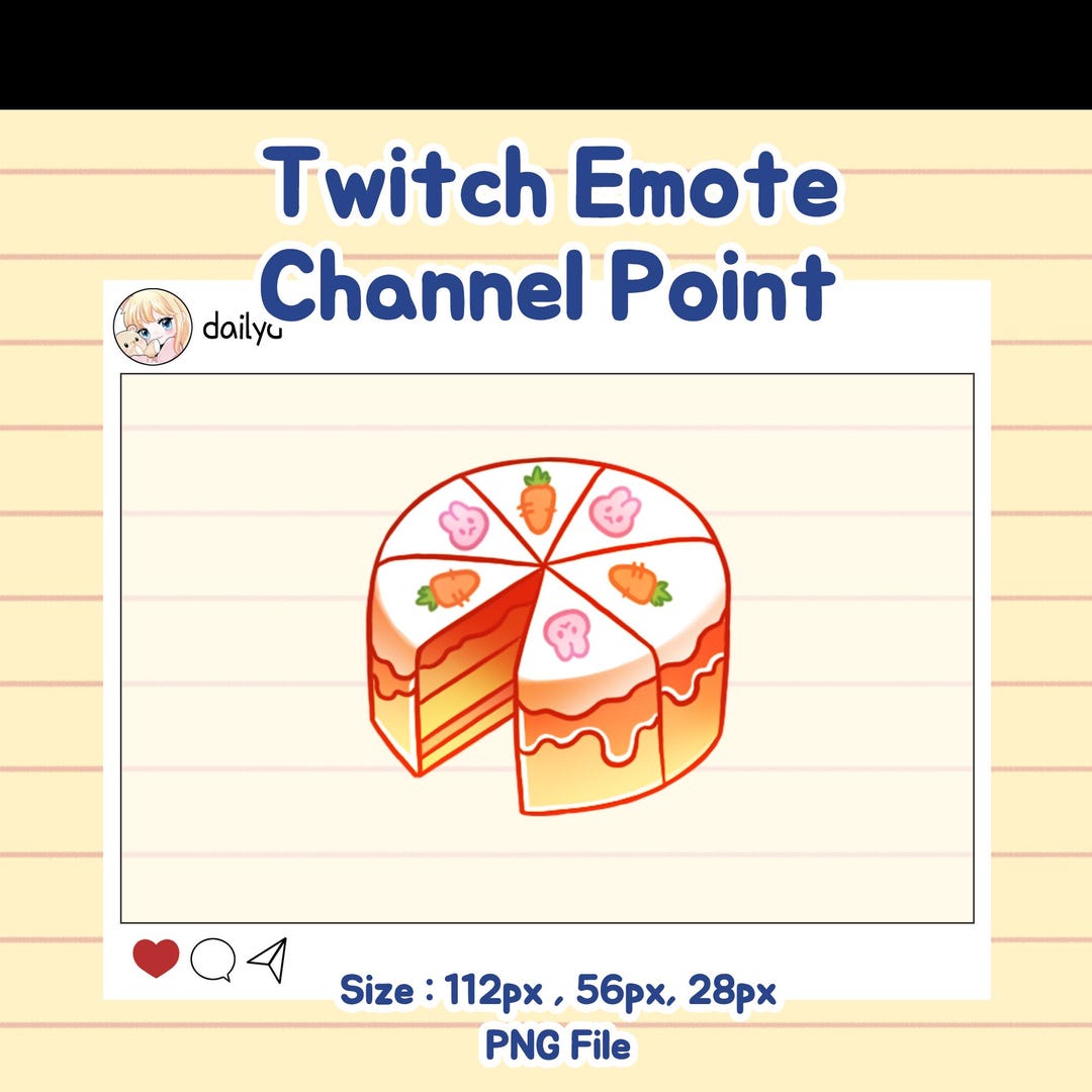 Twitch Channel Point Rabbit Orange Cake Emote (digital Download) - Etsy