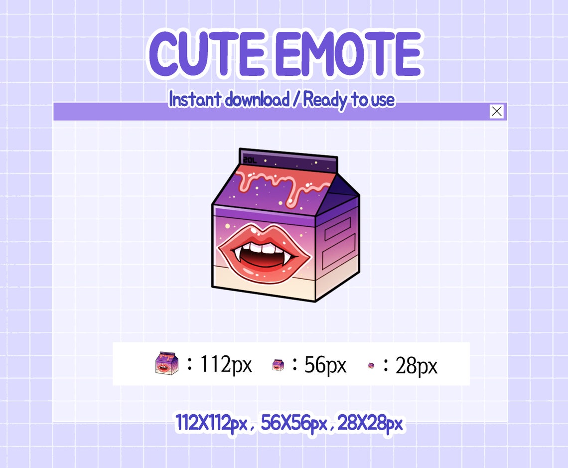 Twitch Emotes, Halloween Emotes, Horror Milk Box Emote. - Etsy