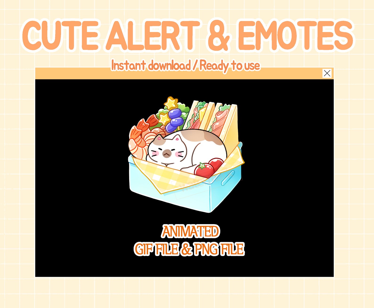 Twitch Alerts Animated Cat Emotes, Stream Alert (digital Download) - Etsy