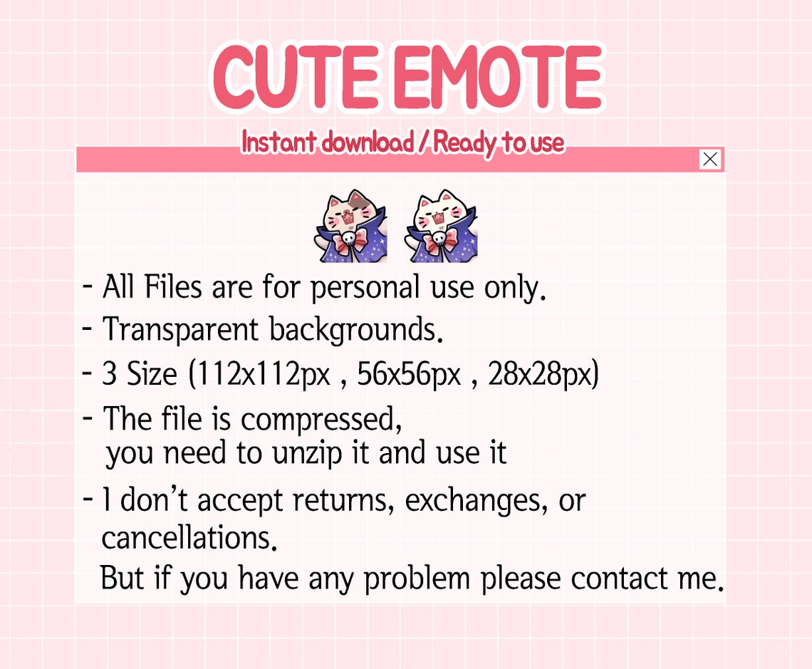 Cute Magic Cat Twitch Emotes for Discord Emote. - Etsy