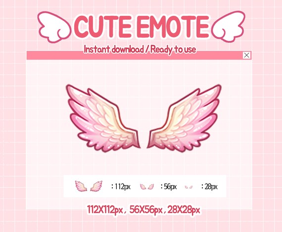 Twitch Emotes Cute Wing Sub Bit Emote. - Etsy