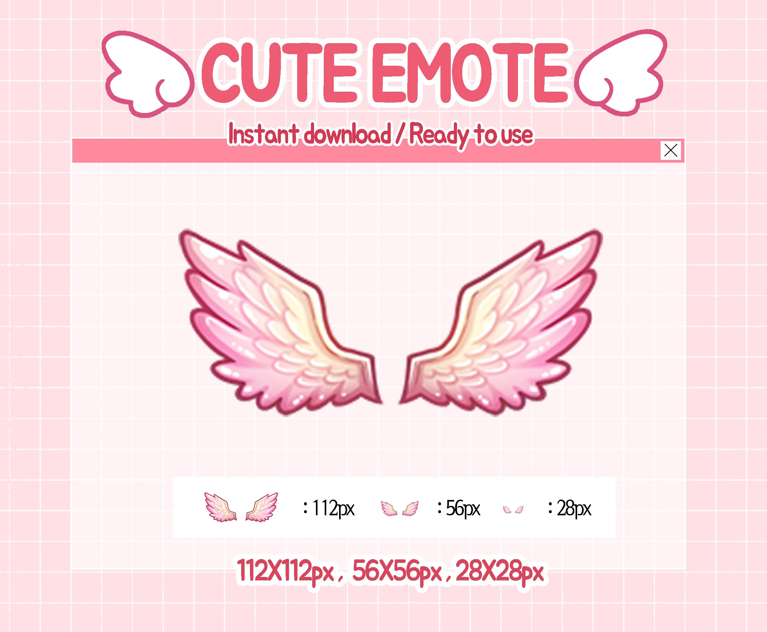 Twitch Emotes Cute Wing Sub Bit Emote. - Etsy Australia