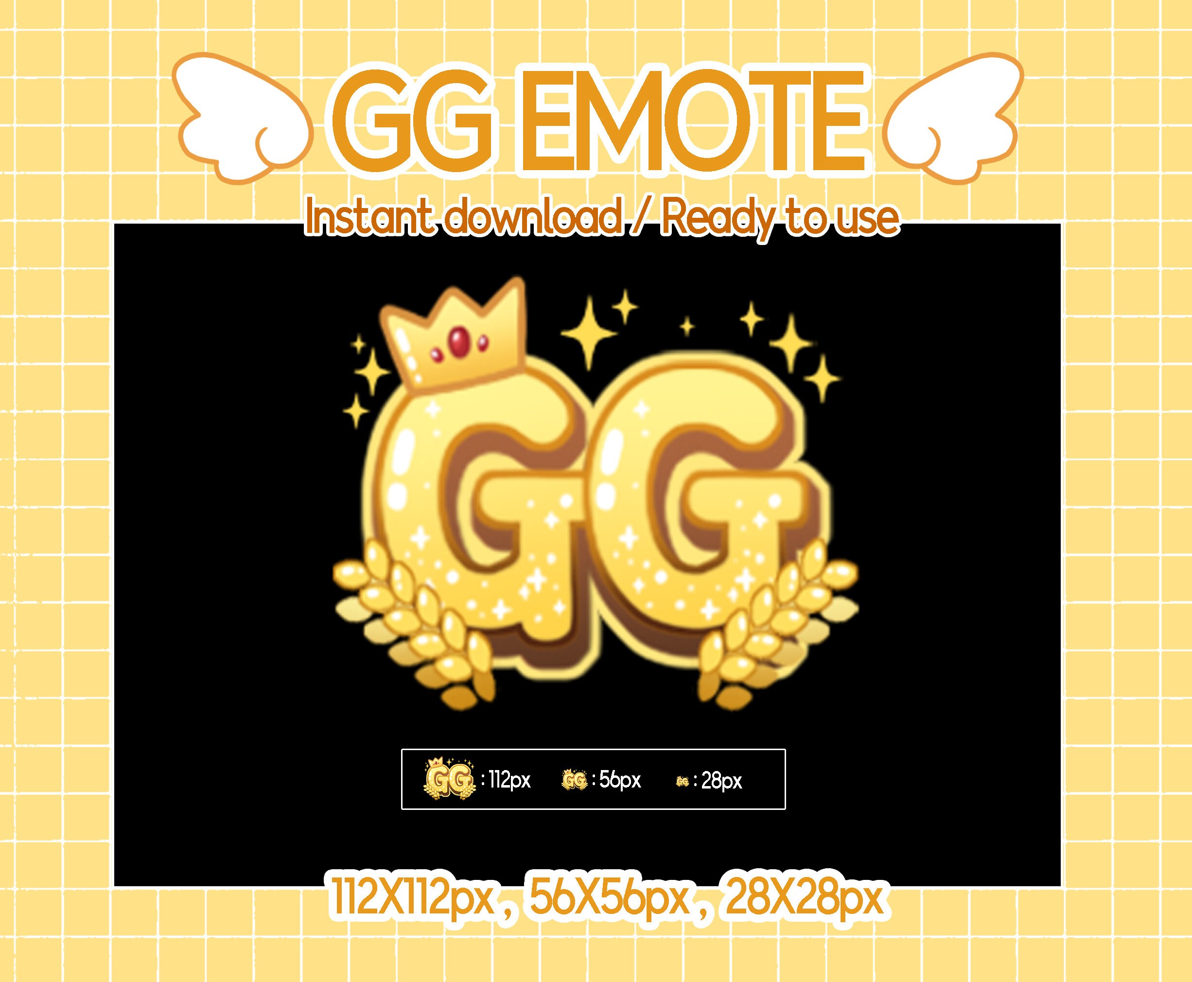 Twitch Emote Good Game GG Text Badge (digital Download) - Etsy