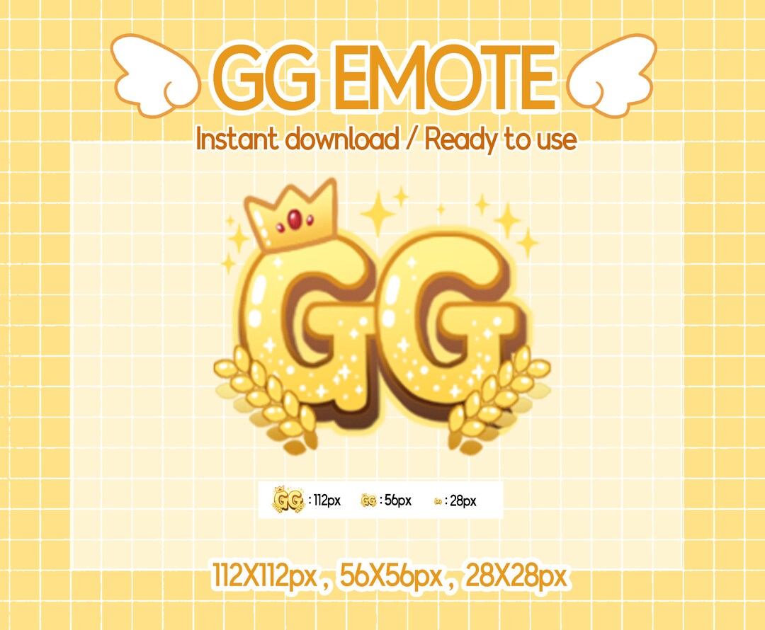 Twitch Emote Good Game GG Text Badge (digital Download) - Etsy