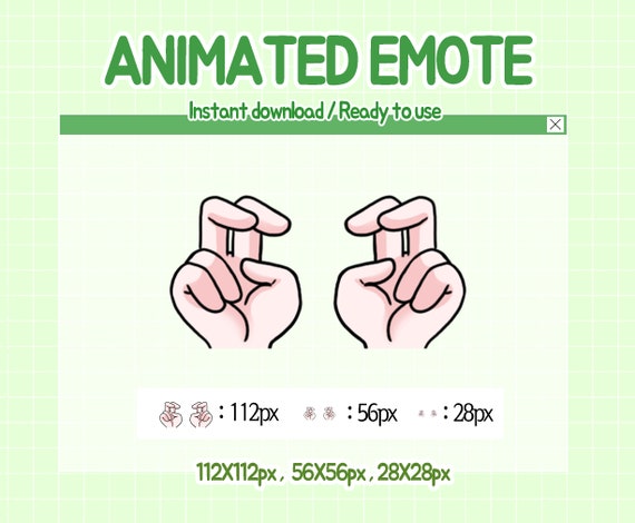 Funny Twitch Emotes Air Quotes Finger Animated Emote. - Etsy
