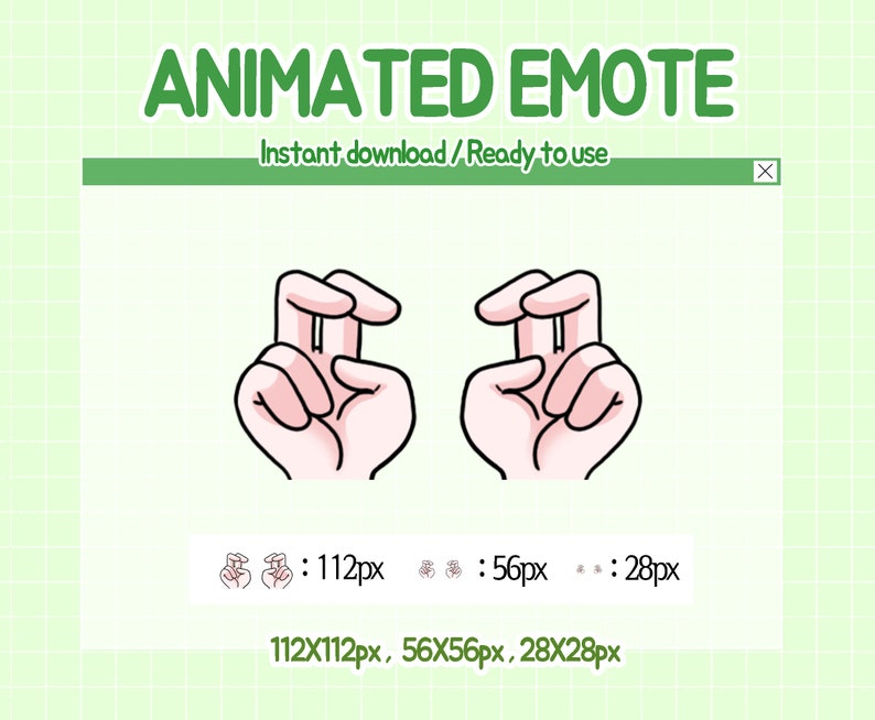 Funny Twitch Emotes Air Quotes Finger Animated Emote. - Etsy