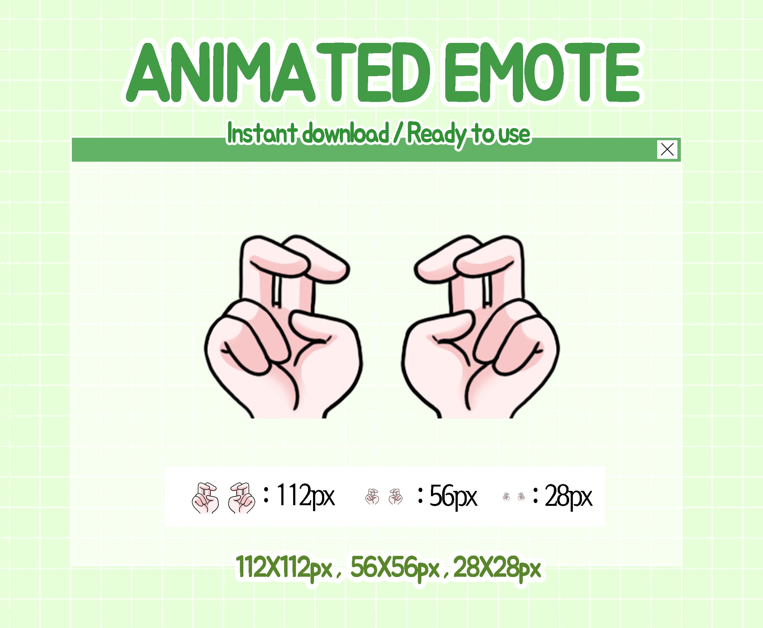 Funny Twitch Emotes Air Quotes Finger Animated Emote. - Etsy