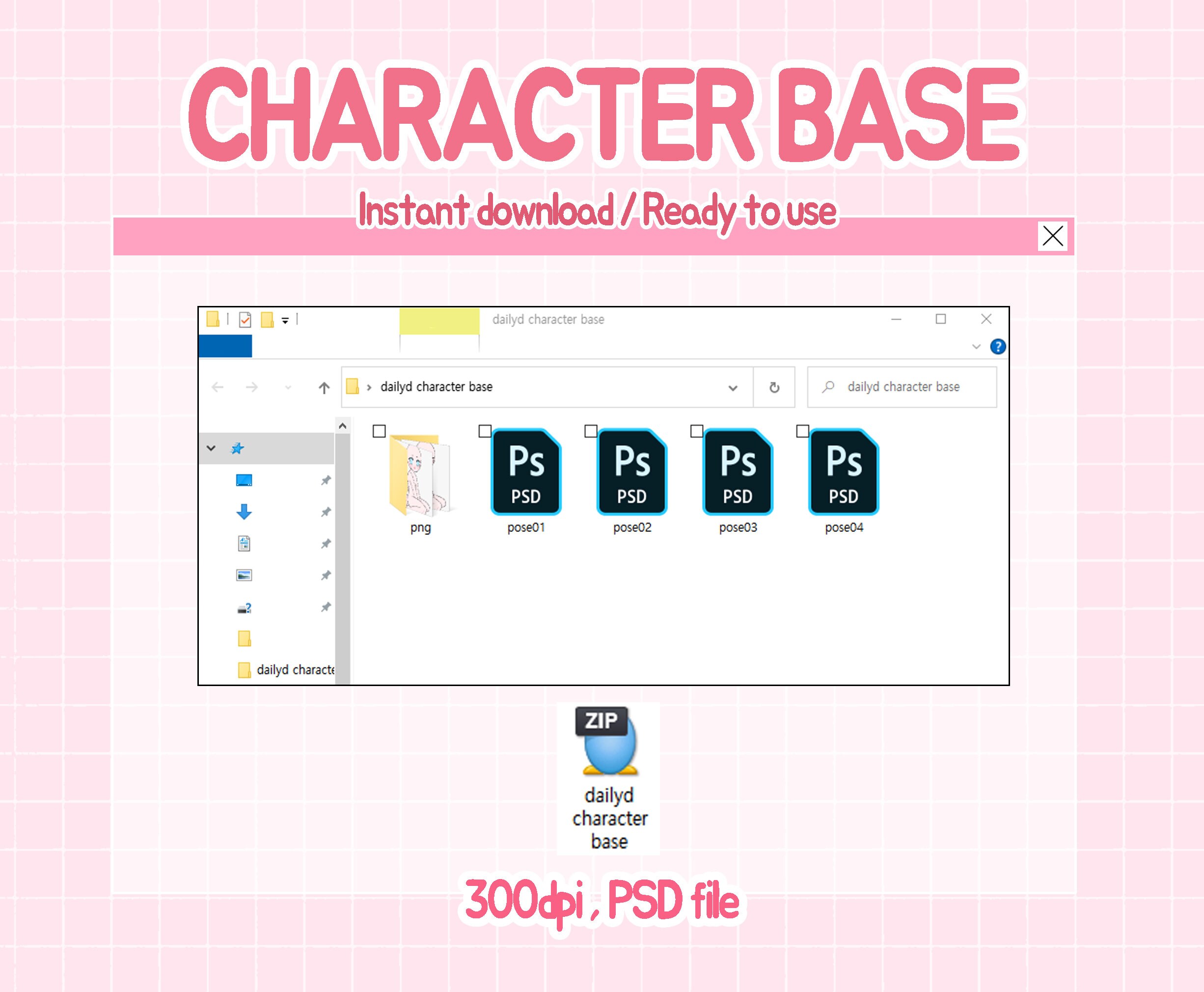 Chibi Character Pose Base: Anime Drawing Reference (PSD File) - Etsy