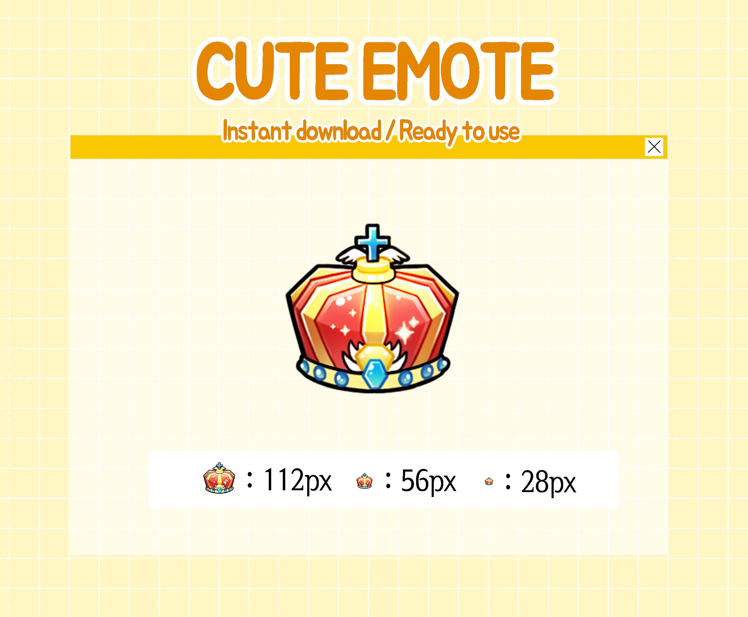 Twitch Discord Victory Crown Emotes. - Etsy