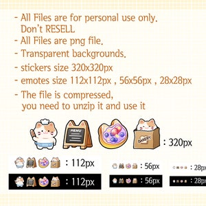Discord Stickers Cute Cat Bakery Emotes. - Etsy