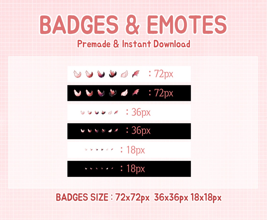 Twitch Badges, Red Wing Sub Badge, Stream Bit. - Etsy
