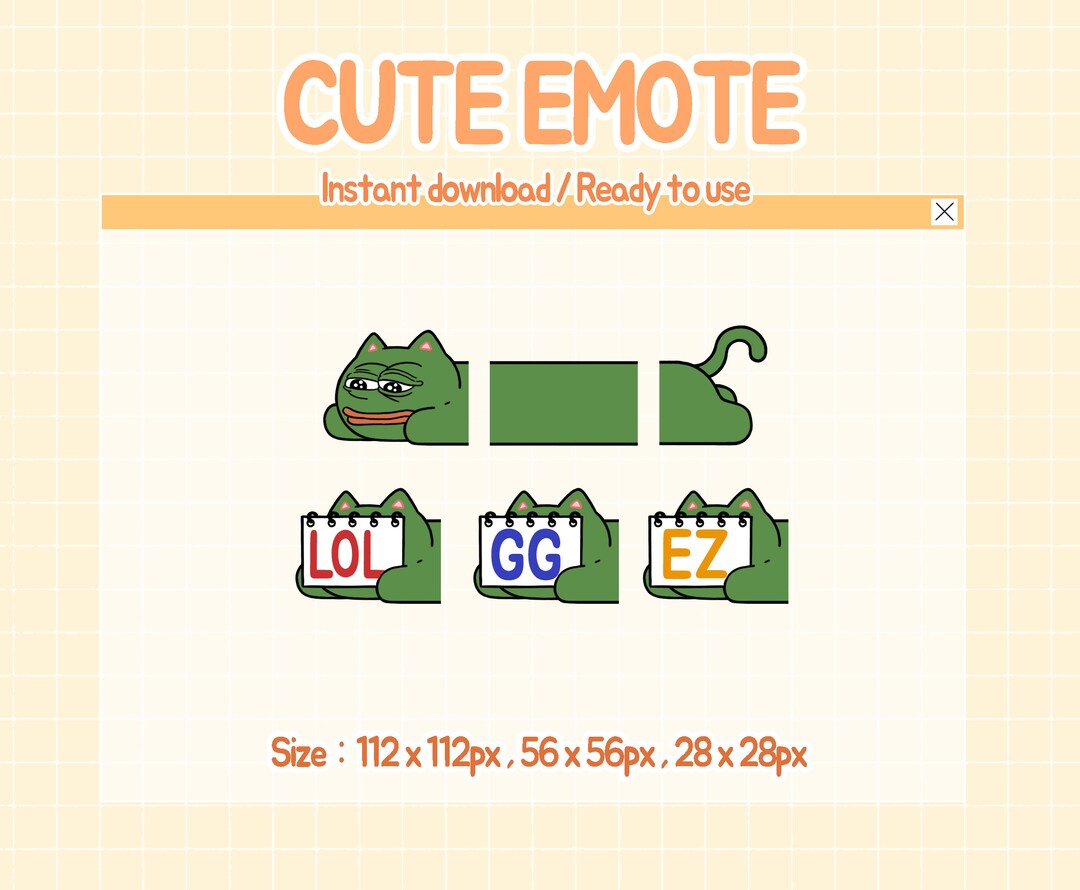 Cute Pepe Meme Twitch Emotes. - Etsy