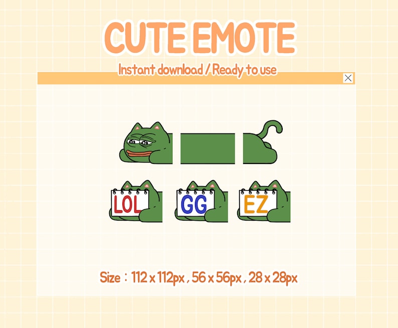Cute Pepe Meme Twitch Emotes. - Etsy