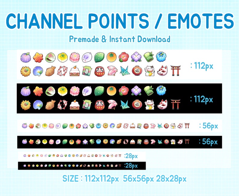 Twitch Channel Points Japan Cake Pack, Discord Emotes. - Etsy