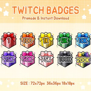 Twitch Badges Present Gift Box Sub Badge (digital Download) - Etsy