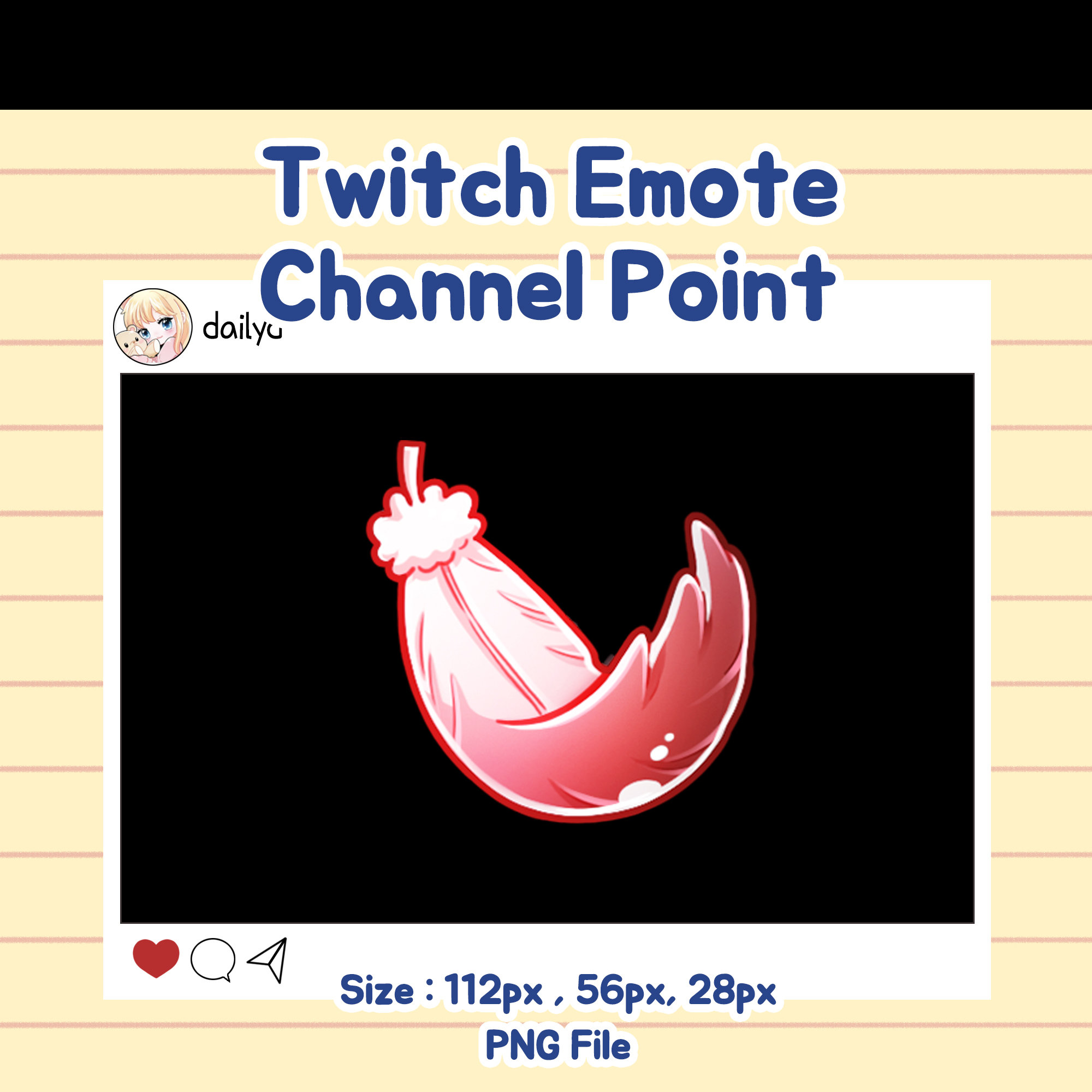 Channel Point Red Wing Twitch Emotes. - Etsy