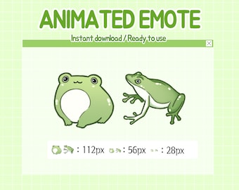 Coffee Cute Frog Animated Emote Sip Emote for Twitch and Discord and ...