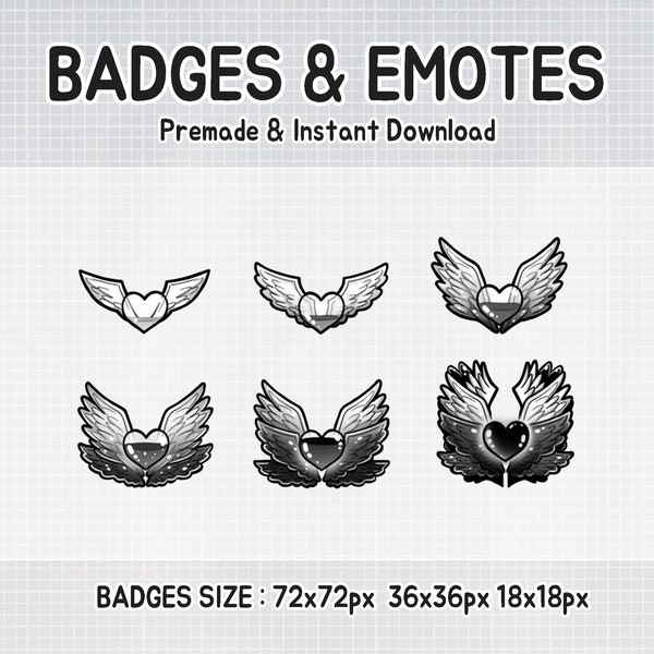 Wing Badges Twitch - Etsy