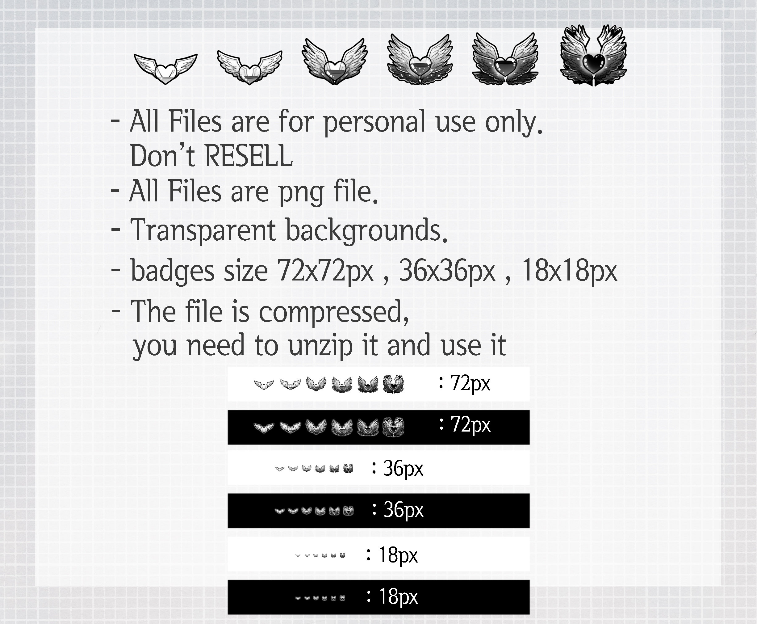 Black Angel Wing Twitch Badges, Bit Sub Stream Badge. - Etsy