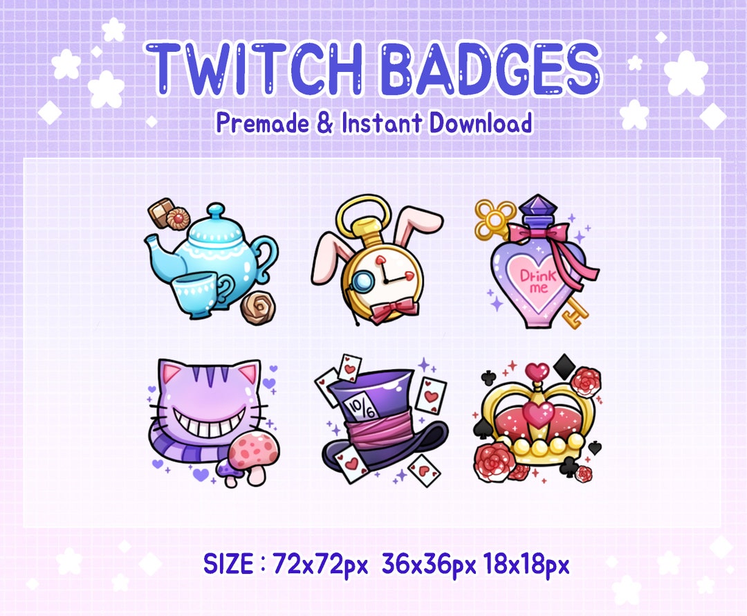 Twitch Badges Alice Sub Badge for Stream (digital Download) - Etsy