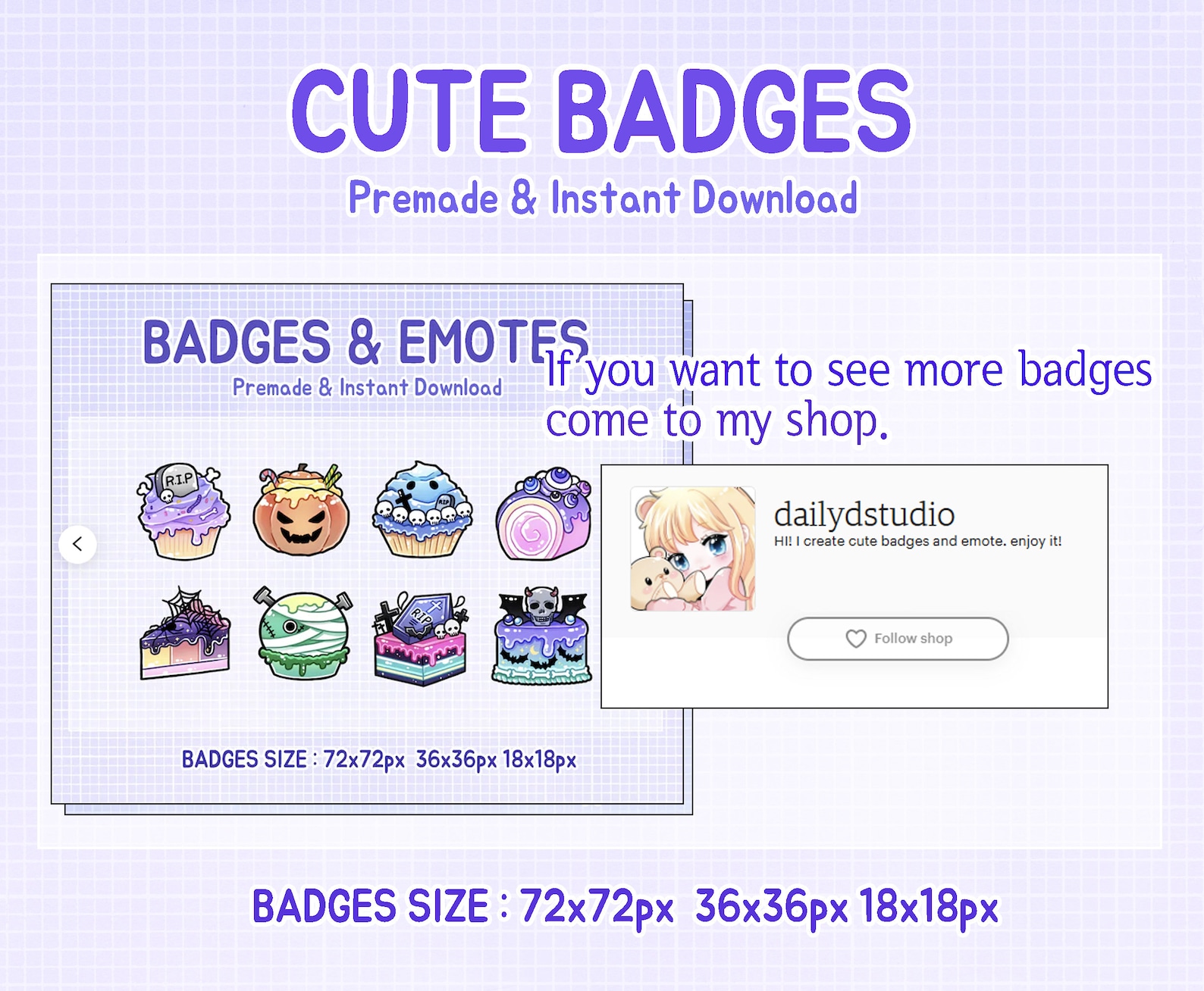 Twitch Badges Melting Icecream for Stream Sub Badge (digital Download ...