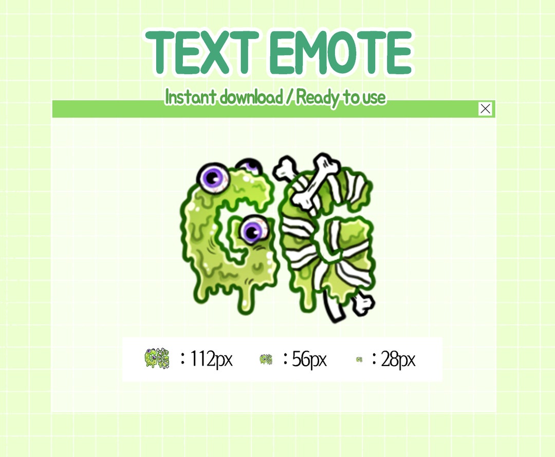 Spooky Halloween GG Text Emote (digital Download) - Etsy