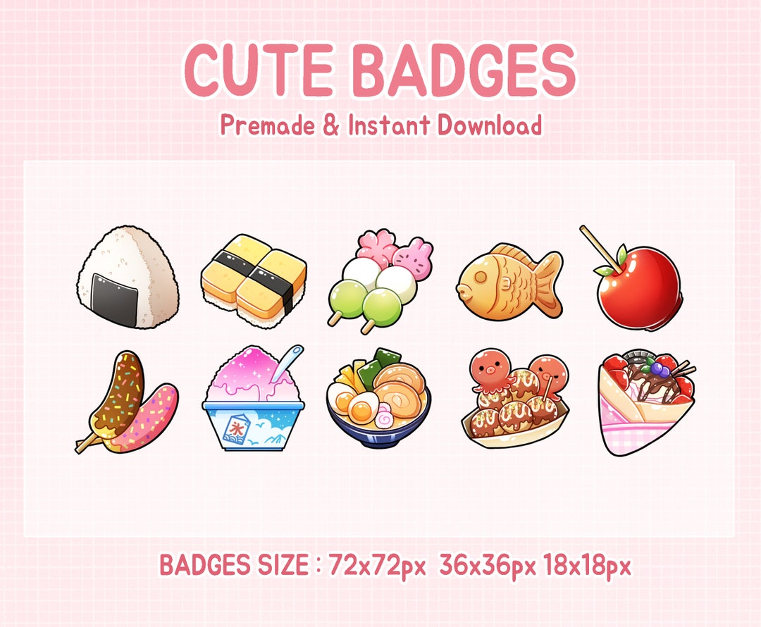 Twitch Badges, Japan Food Bit Badge, Sub Badges (digital Download) - Etsy