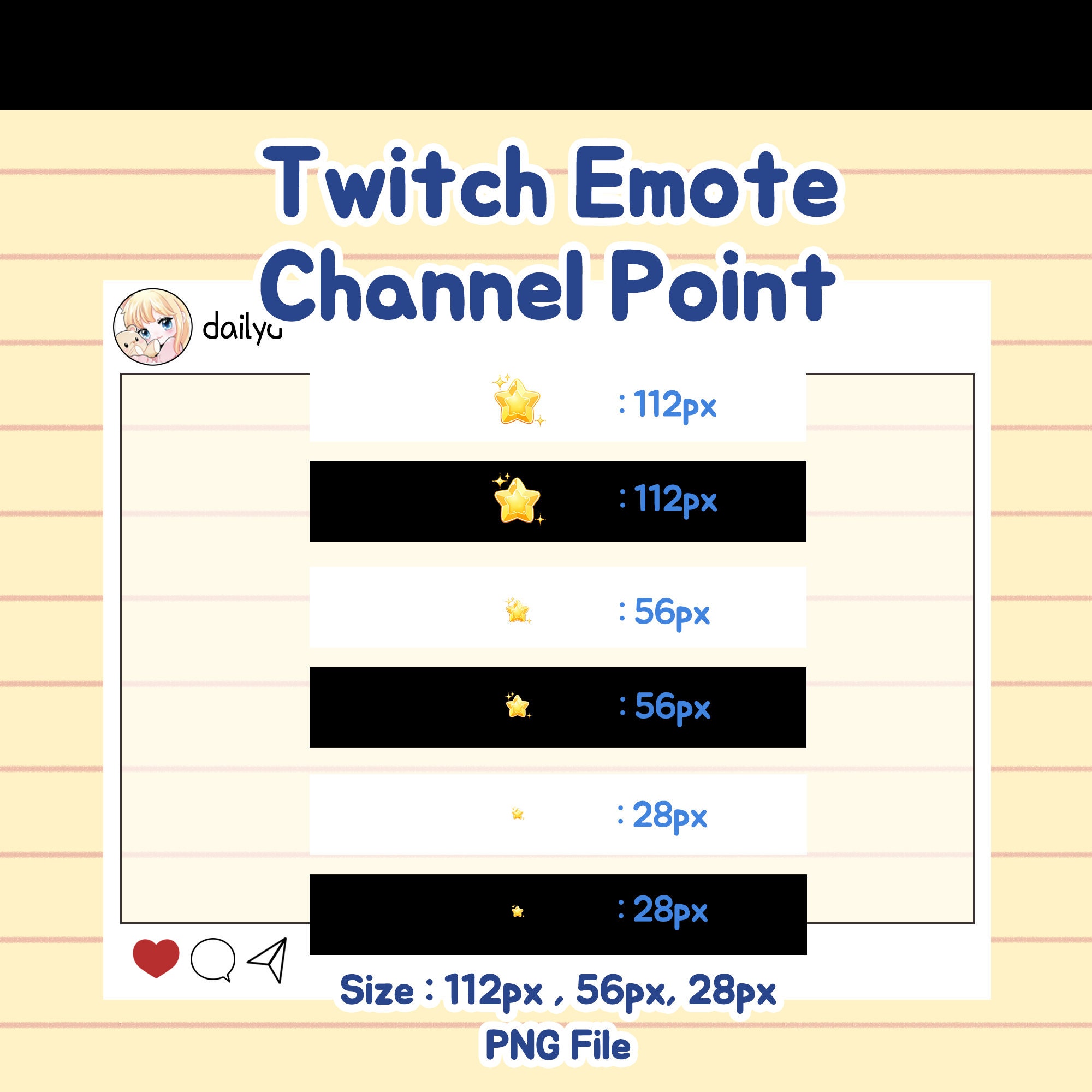 Channel Point Glitter Star Twitch Emote (digital Download) - Etsy