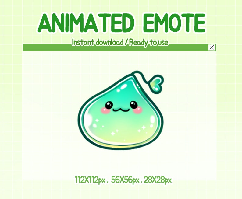 Animated Emotes Twitch Cute Slime Game Emote. - Etsy