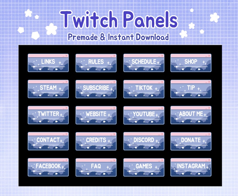 Twitch Panels Purple Music Play List for Stream (digital Download) - Etsy