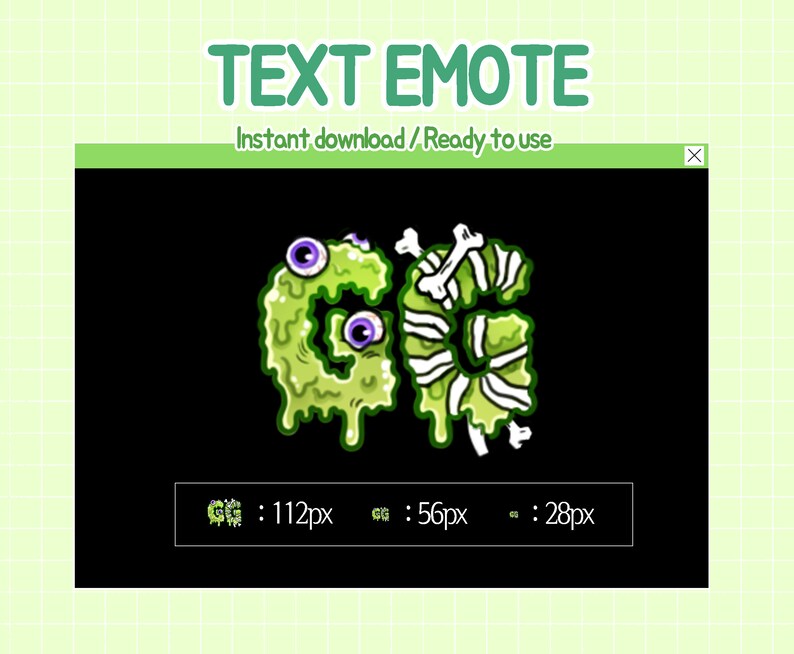 Spooky Halloween GG Text Emote (digital Download) - Etsy