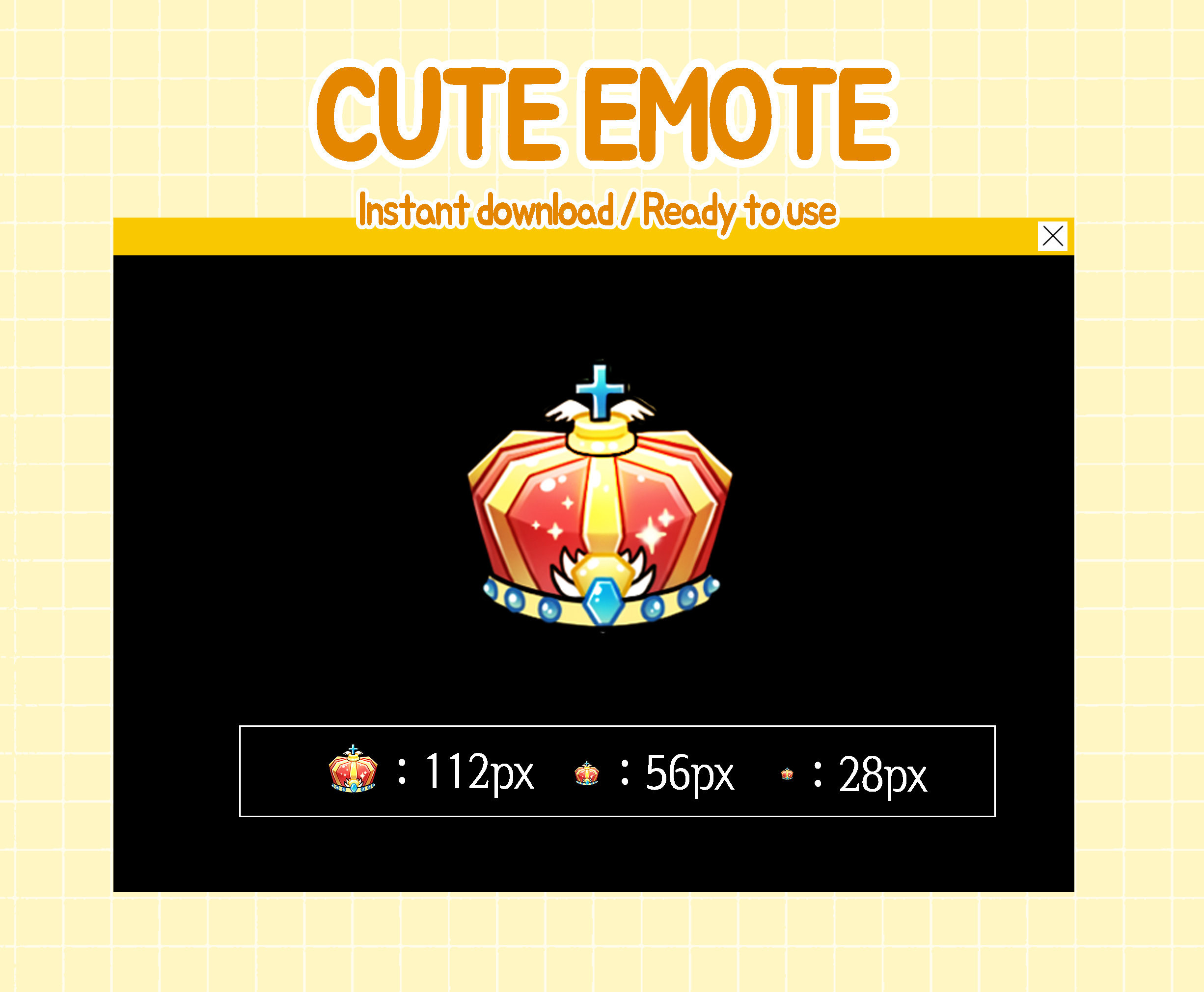 Twitch Discord Victory Crown Emotes. - Etsy